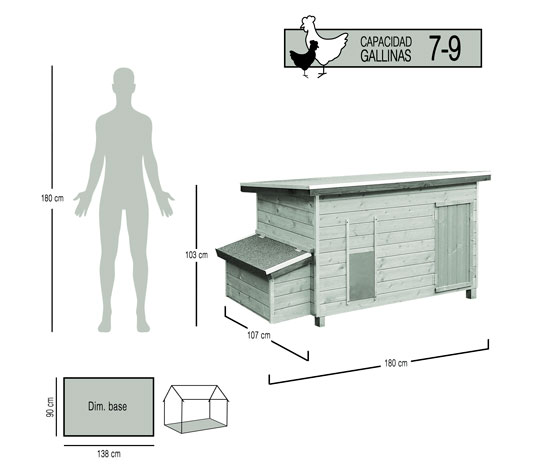 Gallinero Vosges con Capacidad hasta 9 Gallinas. 2 Modelos | Finca Casarejo