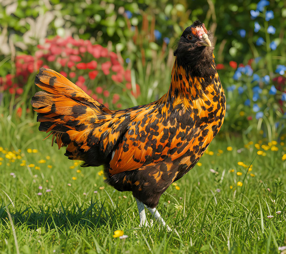 Gallina Holandesa : un ave con barba y patillas. | Finca Casarejo
