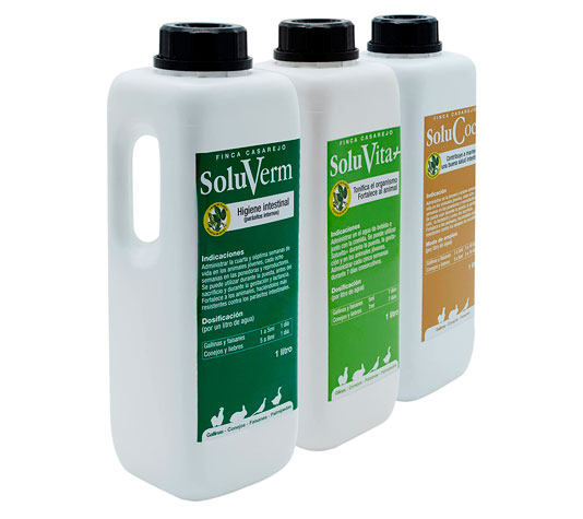 Pack de 3 Productos Naturales: SoluCocc + SoluVerm + SoluVita | Finca ...